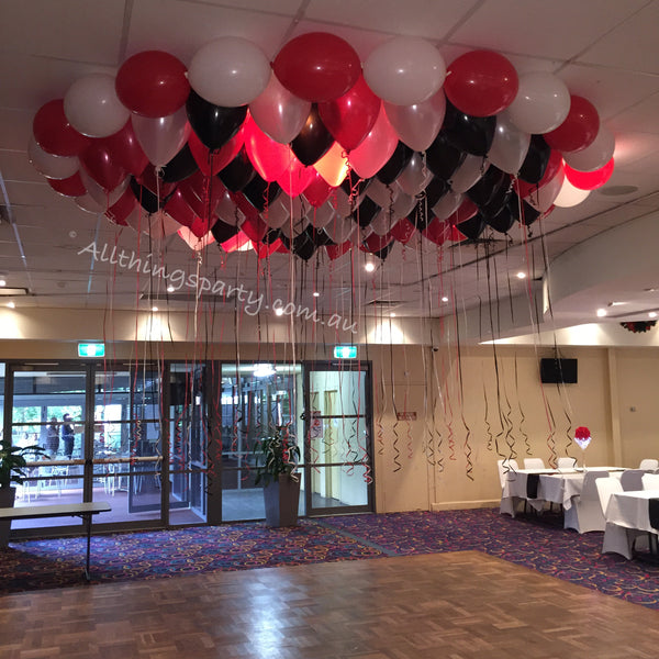 100 Ceiling Floating Helium Balloon with Corral – iCANDY Balloons