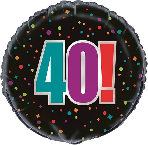 40th Birthday Cheer Foil Balloon, 18-Inch #45824 – iCANDY Balloons